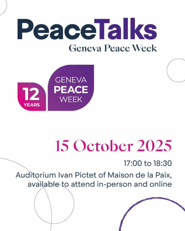 Geneva Peace Week 2025 – PeaceTalks